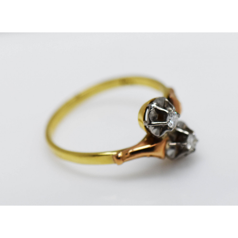 Anillo Art Noveau oro 18k-platino 950 brillantes – Anticuarios 2002