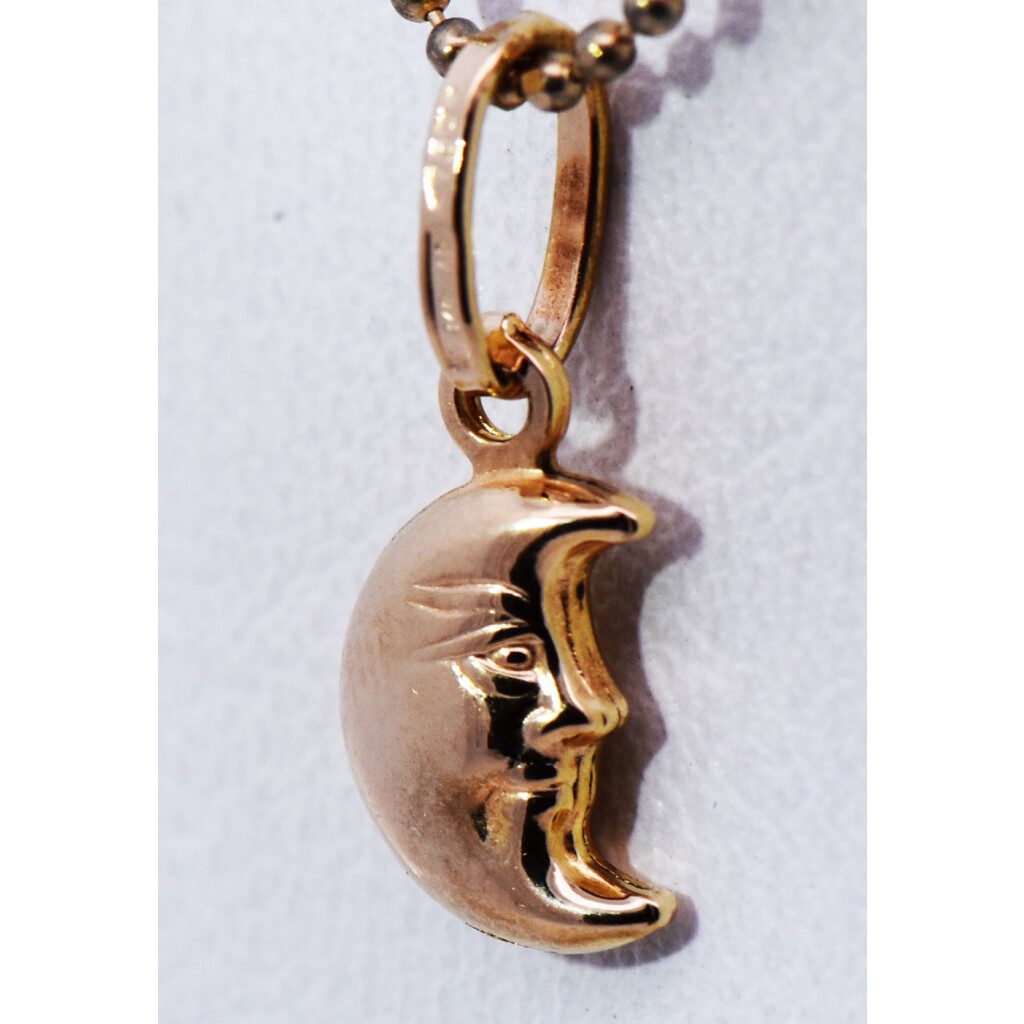 Dije Oro 18k Modelo Luna Maciza – Anticuarios 2002